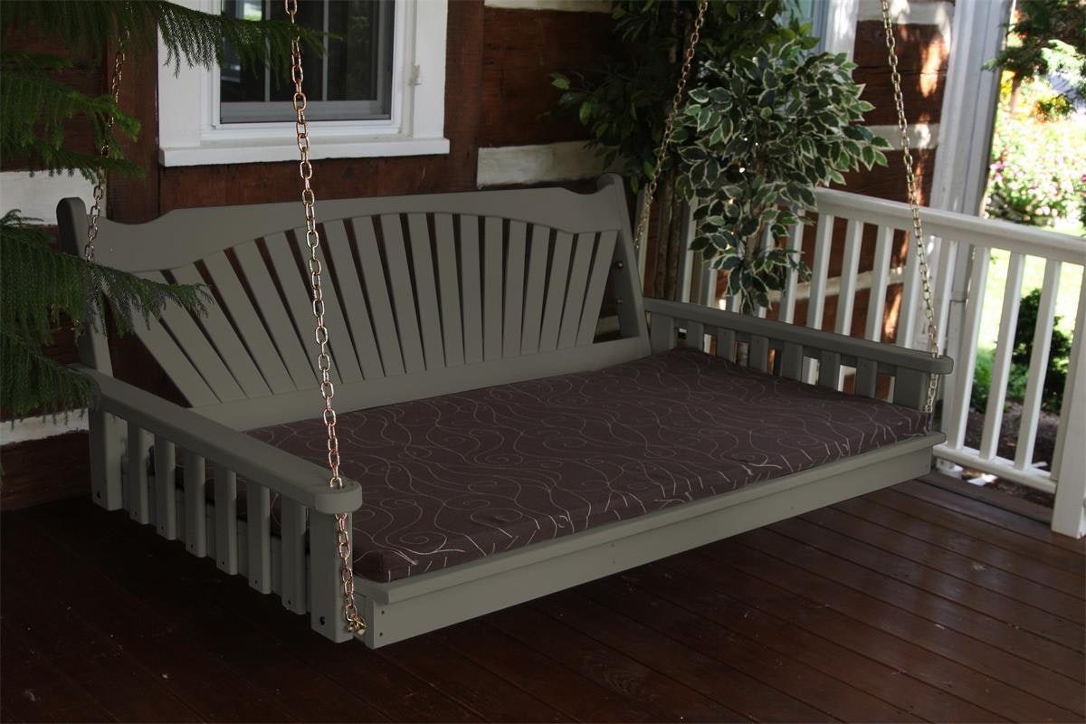 Pine Fan Back Swing Bed by DutchCrafters Amish Furniture