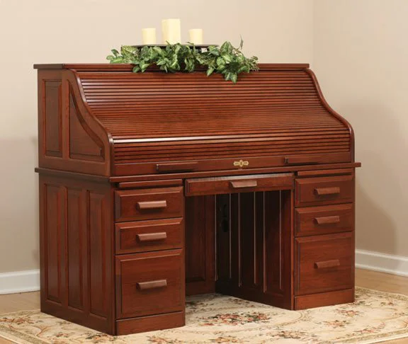 Amish Roll Top Desks | Classic Design | Concealed Compartments