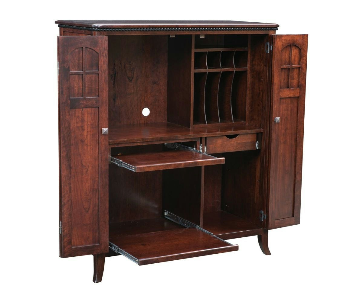 Mt. Eaton Solid Wood Computer Armoire by DutchCrafters Amish Furniture