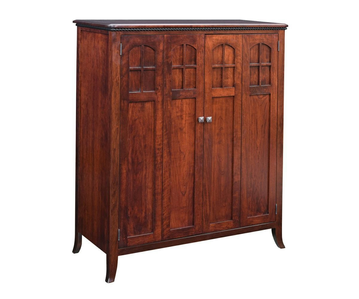 Solid Wood Computer Armoire | Amish Made Office Furniture