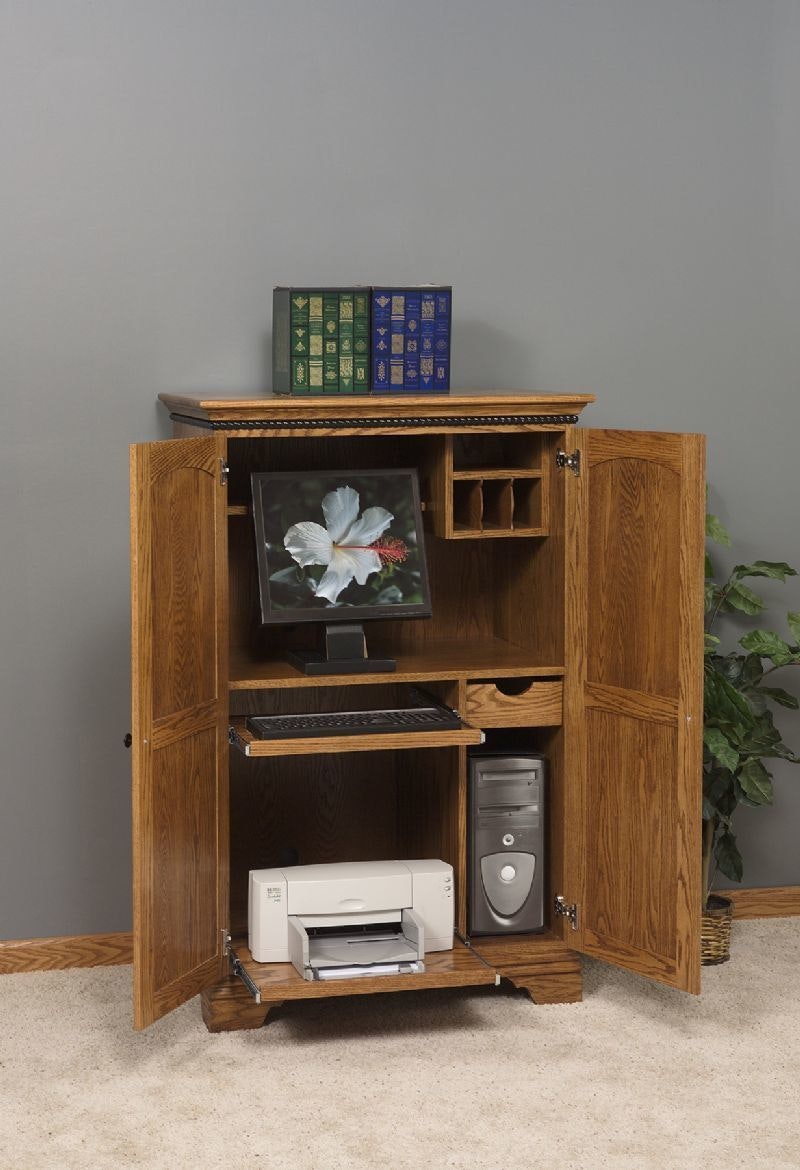 American Made Petite Computer Armoire Desk from DutchCrafters