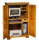 Amish Hardwood Armoire Desks by DutchCrafters Amish Furniture