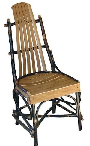 Rustic Hickory Dining Chair with Optional Arms | DutchCrafters