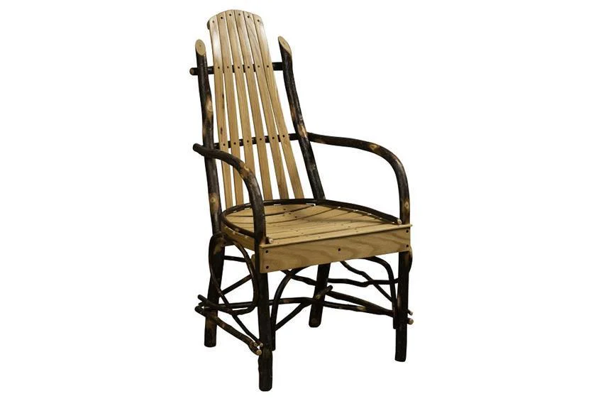 Rustic Hickory Dining Chair with Optional Arms | DutchCrafters