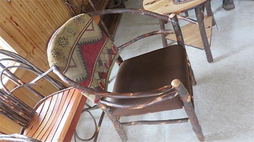Rustic Hickory Twig Wood Hoop Chair from DutchCrafters Amish Furniture
