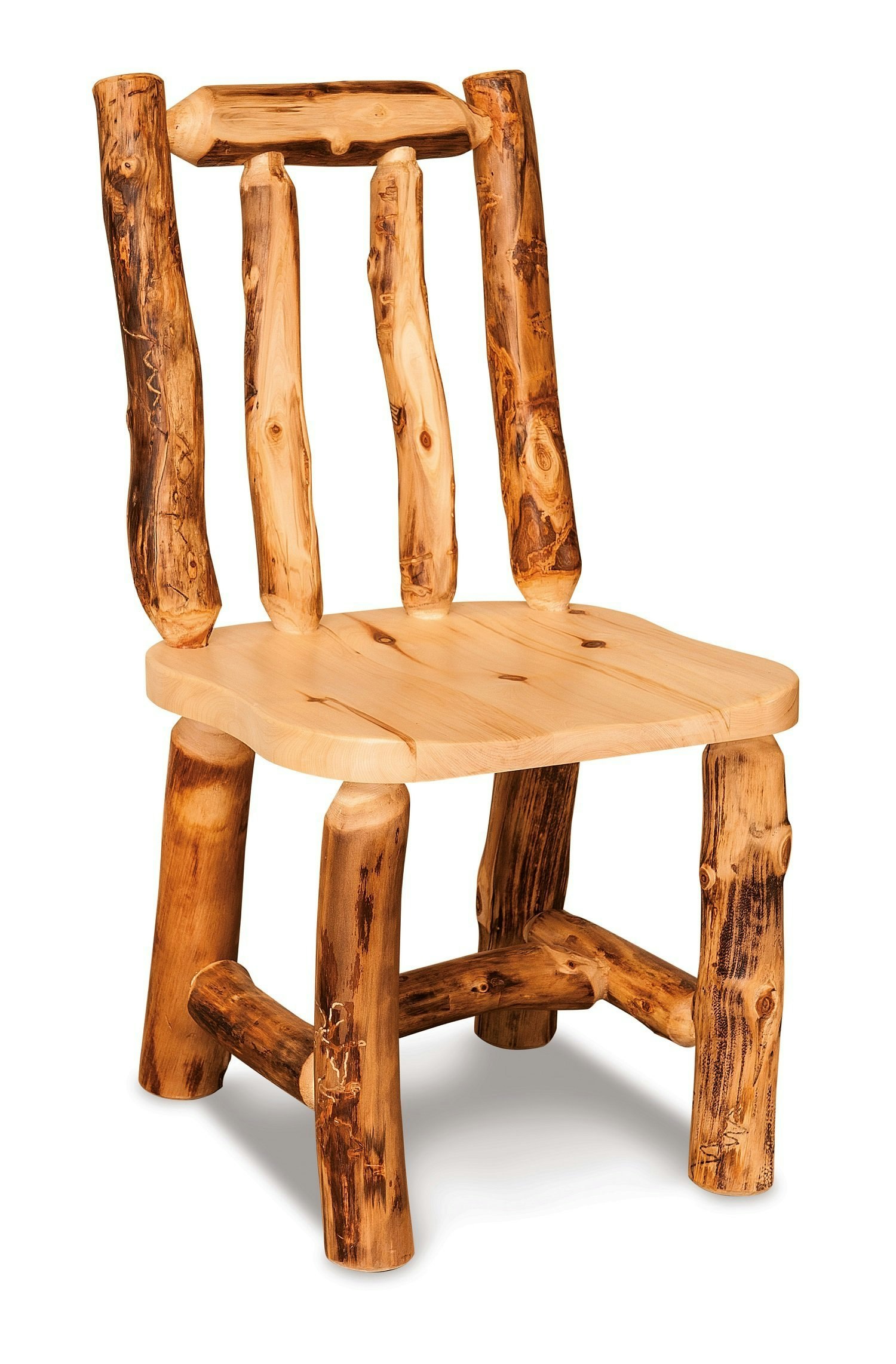 Handcrafted Rustic Log Dining Chair | Amish Made Cabin Style Seating
