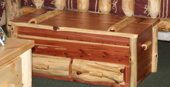 Rustic Log Hope Chest from DutchCrafters Amish Furniture