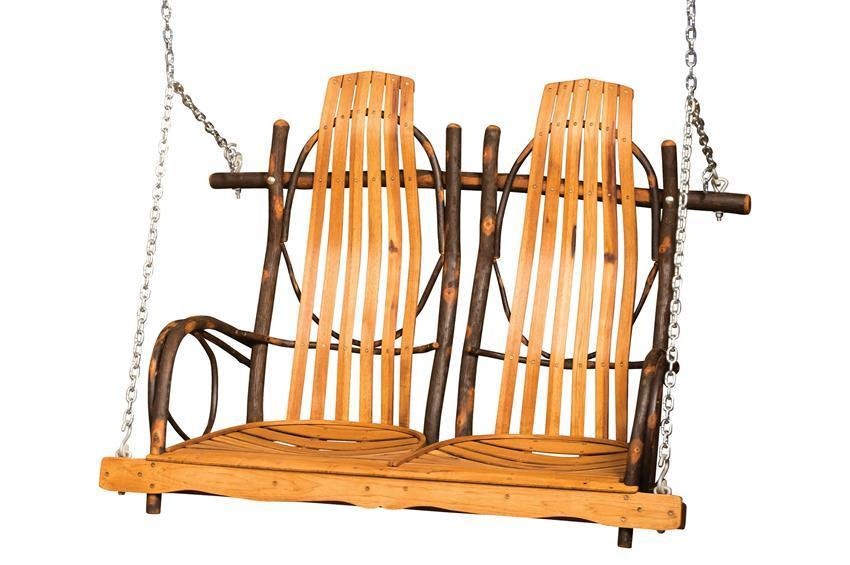 48" Rustic Hickory Wood Rocker Porch Swing from DutchCrafters Amish