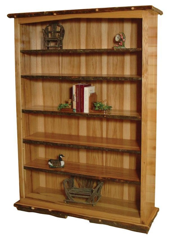 Rustic Hilltop Bookcase with 5 Display Shelves | DutchCrafters