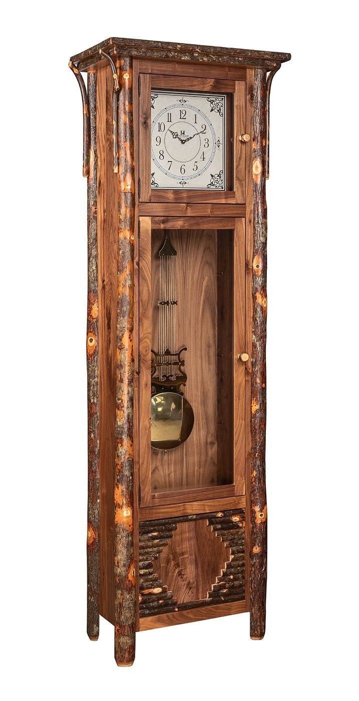 Rustic Hickory Grandfather Clock Pendulum | DutchCrafters