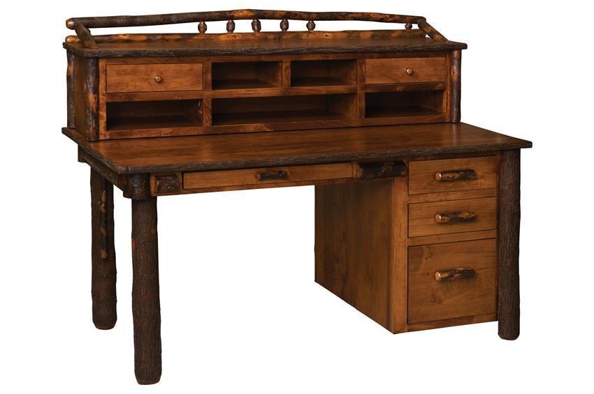 Rustic Hickory Log Desk from DutchCrafters Amish Furniture