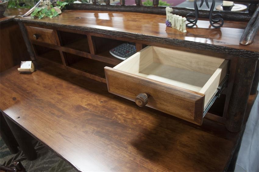 Rustic Secretary Desk with Optional Organizer from DutchCrafters