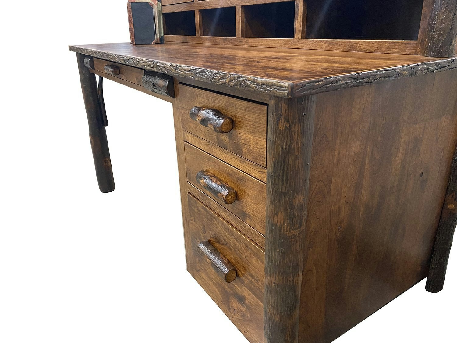 Rustic Hickory Log Desk from DutchCrafters Amish Furniture