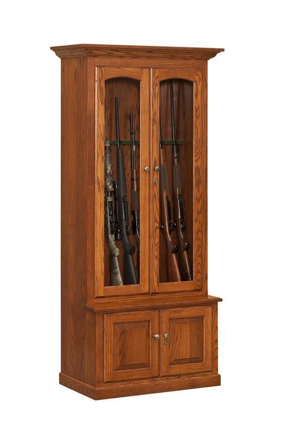 Blue Ridge Gun Cabinet - 8 or 10 gun capacity from DutchCrafters
