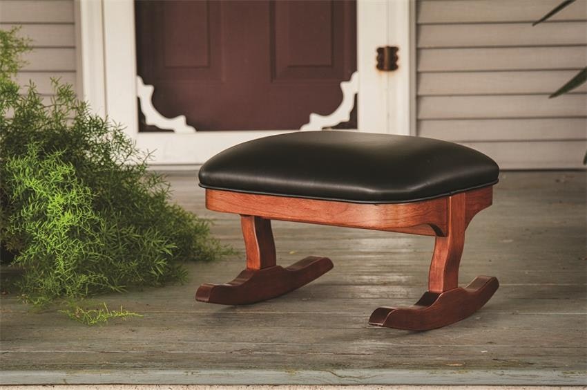 Padded Rocking Foot Stool | Amish Rocking Foot Rest