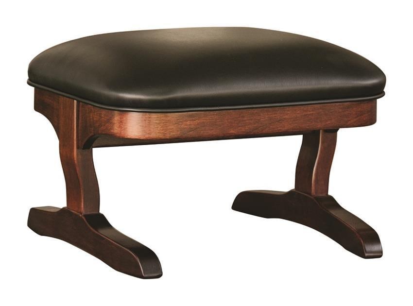 Amish Handcrafted Upholstered Footstool - Proudly Made in USA