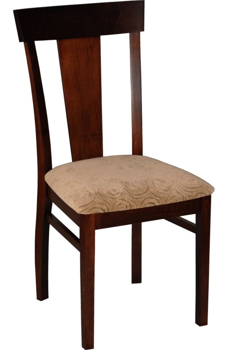 Amish Contemporary Splat Back Dining Chair - Solid Hardwood Chair