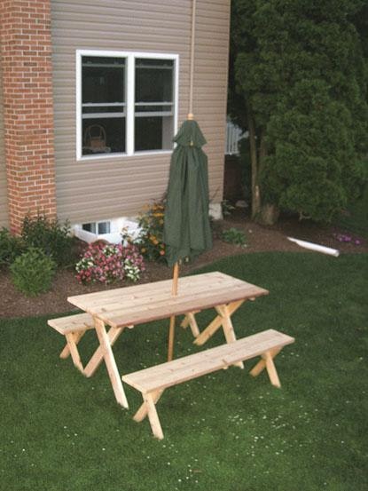 Cedar Wood Patio Set from DutchCrafters Amish Furniture