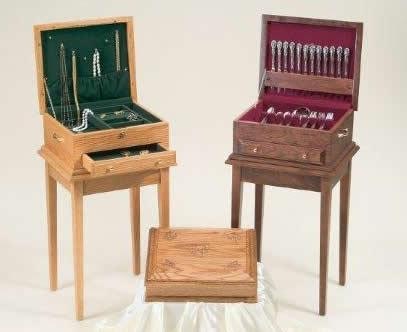Solid Wood Standing Flatware Chest from DutchCrafters Amish Furniture