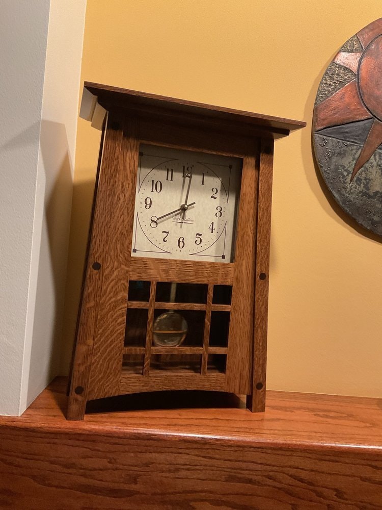 Amish Mission Mantel Clock | Handcrafted Solid Wood Timepiece