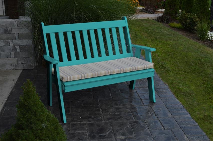 Poly Outdoor Daisy Garden Bench from DutchCrafters Amish Furniture