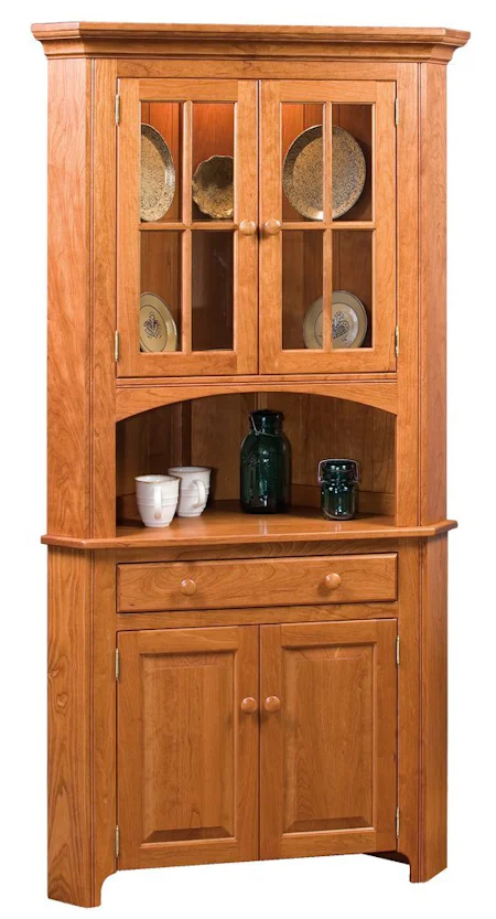 Amish Corner Hutches | Space Saving Dining Storage | DutchCrafters