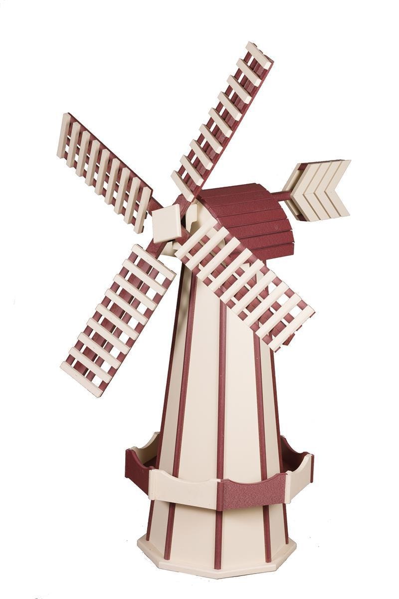 Poly Lumber Garden Windmill - Jumbo Size Amish Handcrafted in USA