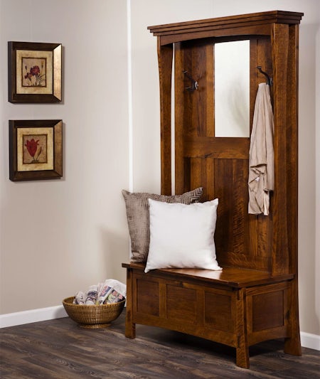 Amish Hall Trees | Solid Wood Entryway Storage