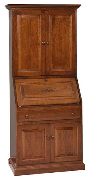 Amish Secretary Desks | Solid Wood Space-Saving Drop-Front Desks
