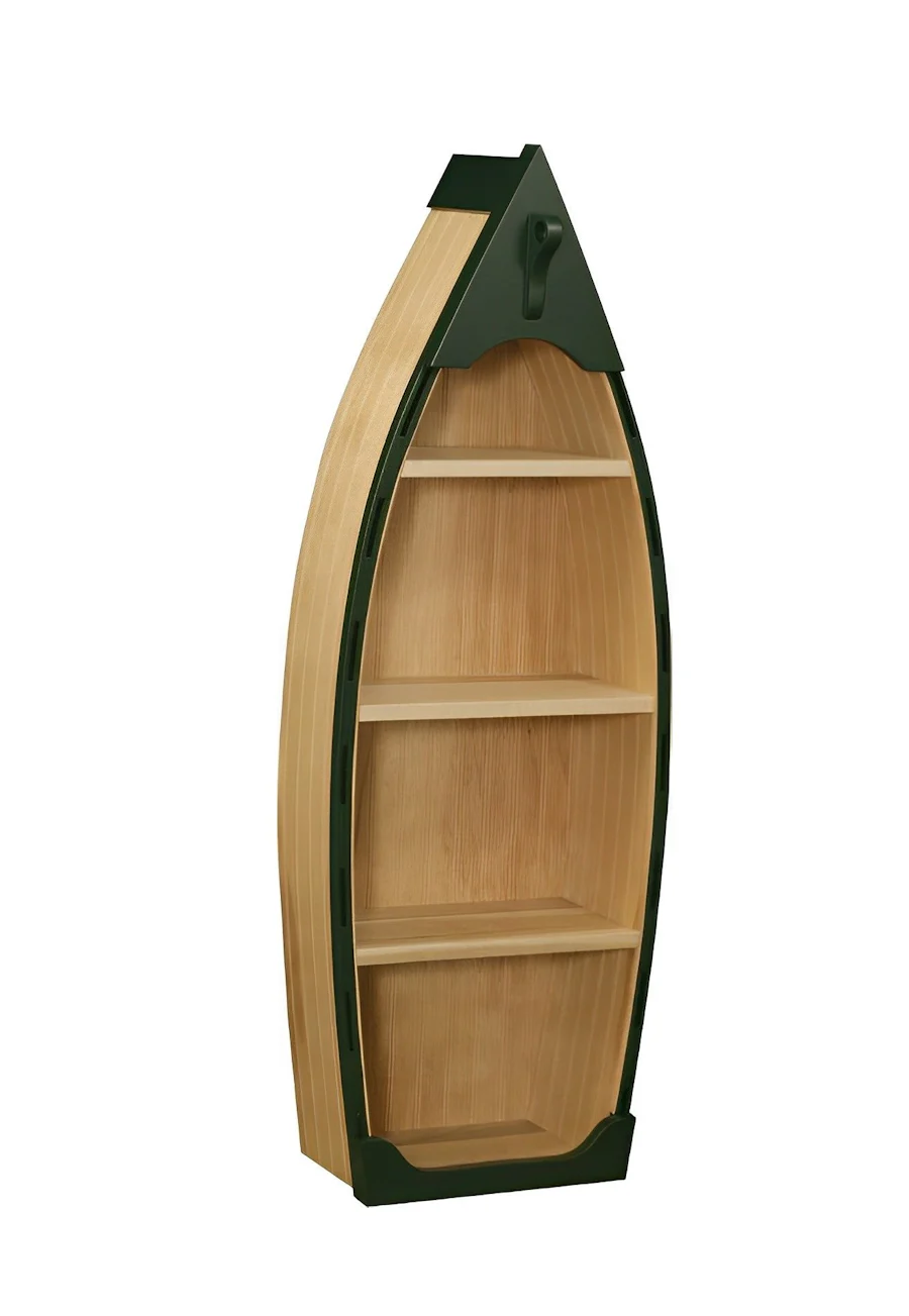 48" Staunton Boat Shaped Bookshelf from DutchCrafters Amish Furniture