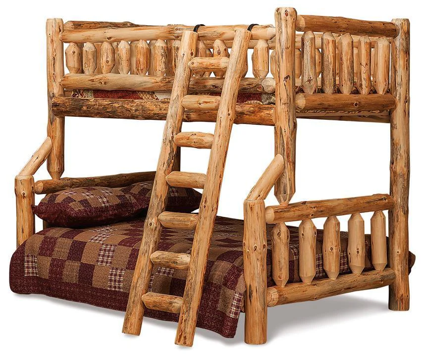 Rustic Log Bunk Beds from DutchCrafters Amish Furniture Store