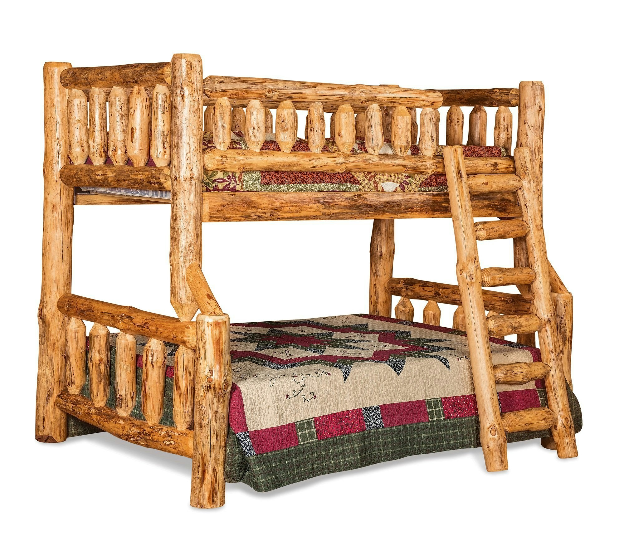 Rustic Log Bunk Beds from DutchCrafters Amish Furniture Store