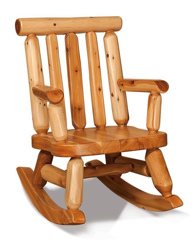 Papa, Mama & Baby Bear Cedar Log Rocking Chair Set | Dutchcrafters