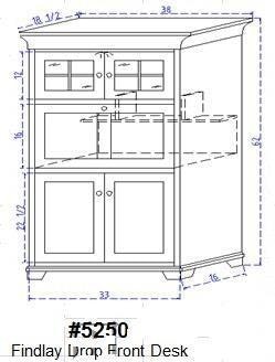 Findlay Drop Front Desk from DutchCrafters Amish Furniture