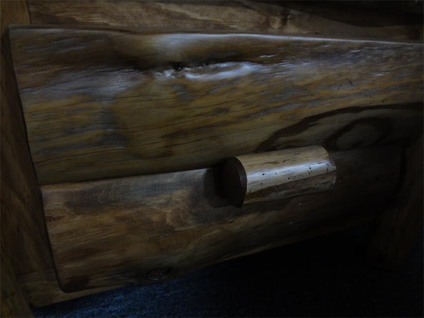 Amish Log Writing Desk with File Drawer | DutchCrafters