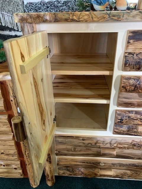 Handcrafted Rustic Log Armoire | Amish Made Bedroom Furniture