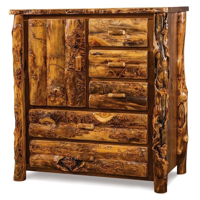 Rustic Log Armoire from DutchCrafters Amish Furniture