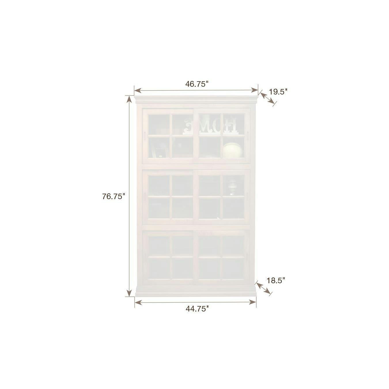 Amish Solid Wood Display Case with Sliding Doors from DutchCrafters