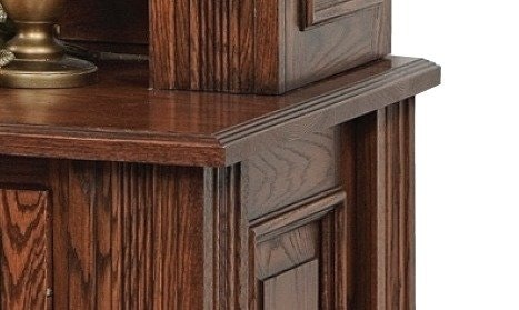 Amish Library Bookcase with Crown Molding | Solid Wood Bookcases