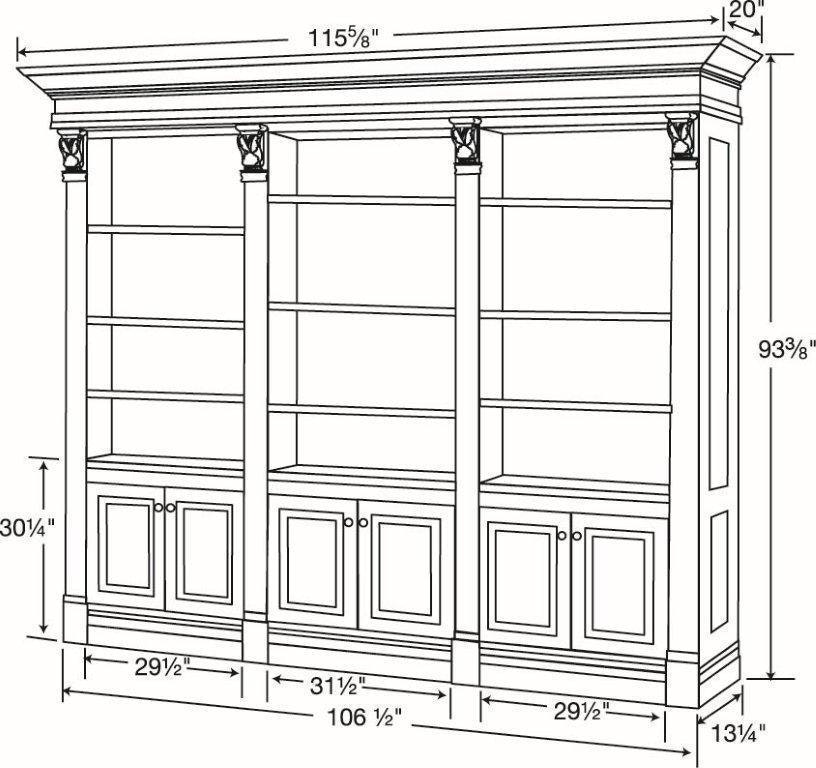 Amish Serenity Office Library Bookcase | For Home or Office Use