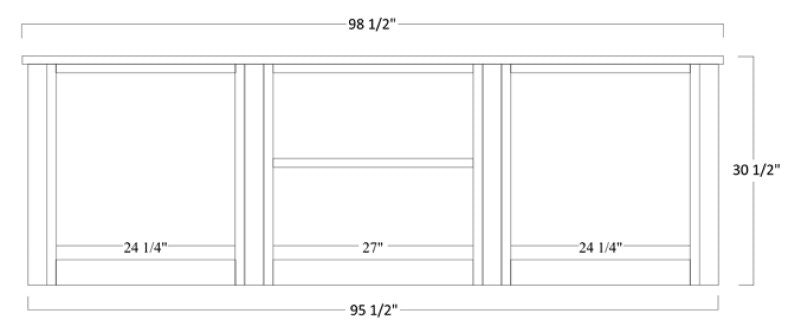 Solid Wood Office Storage Wall Unit with Optional Three-Piece Hutch