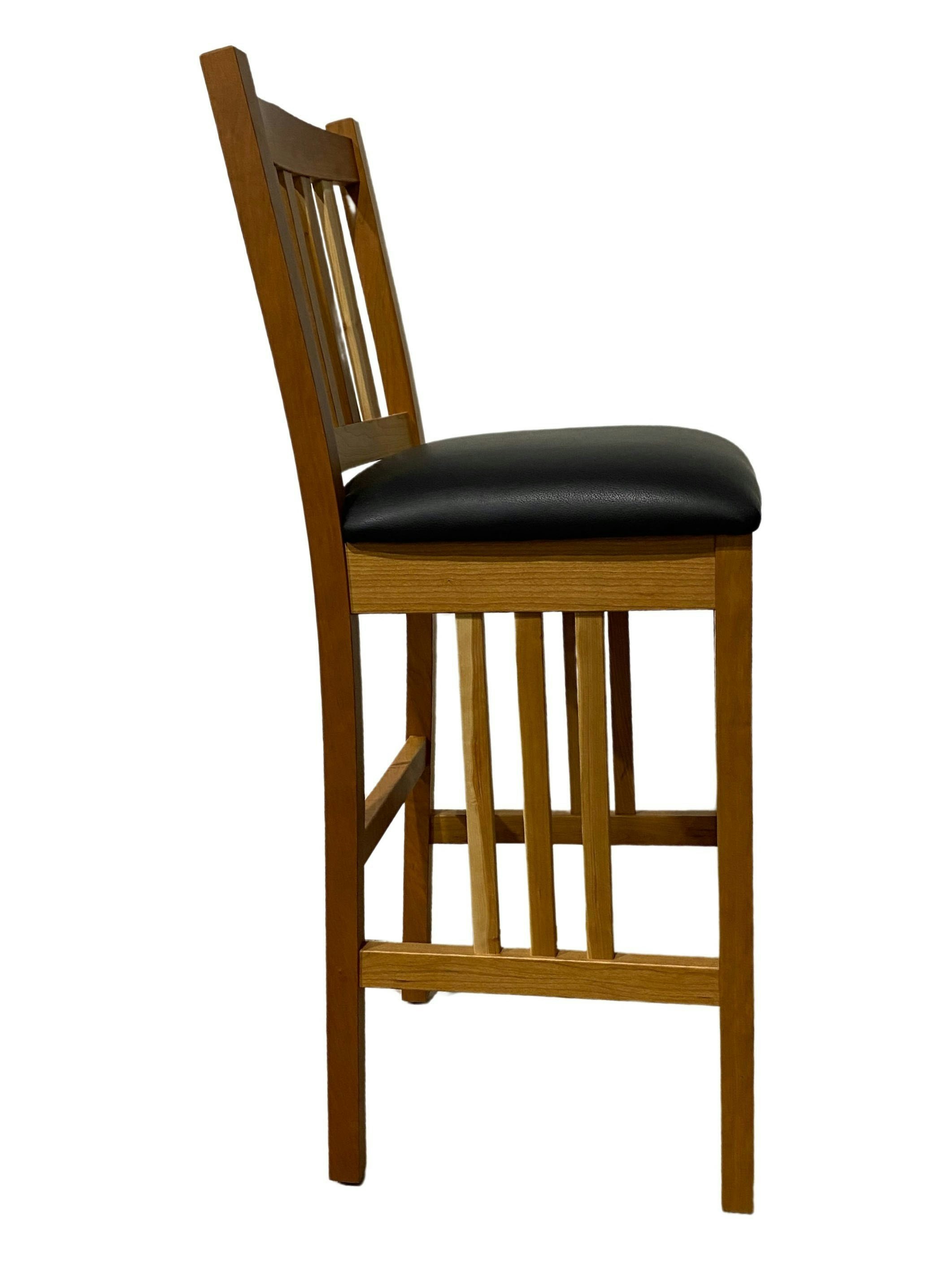 Amish Custom Solid Wood Mission Stool | Counter and Bar Height