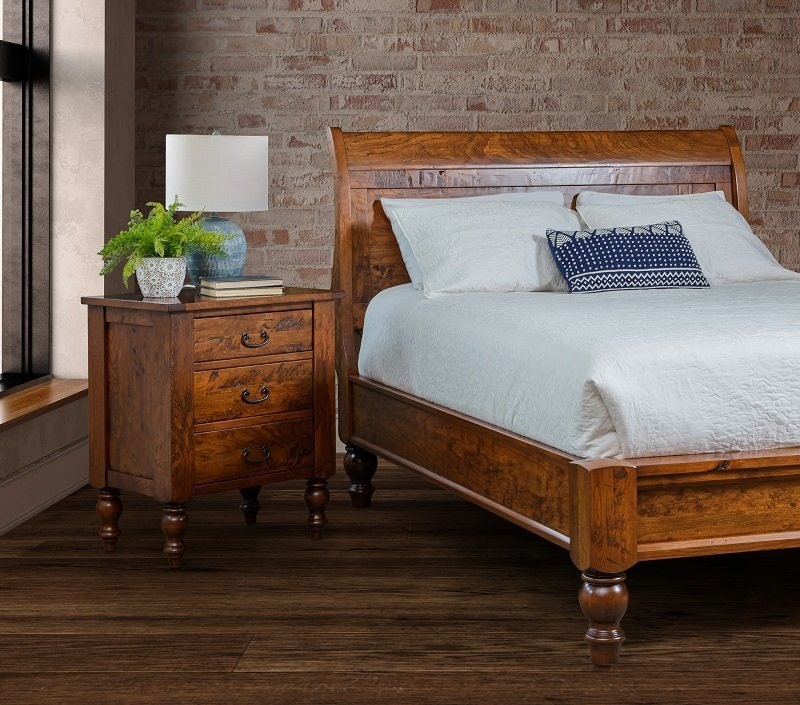 Heavy Distressed Miriam Bedside Chest Night Stand from DutchCrafters