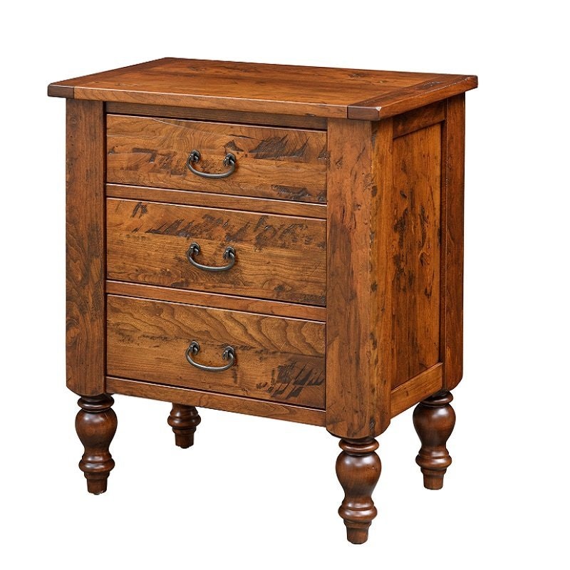 Heavy Distressed Miriam Bedside Chest Night Stand from DutchCrafters