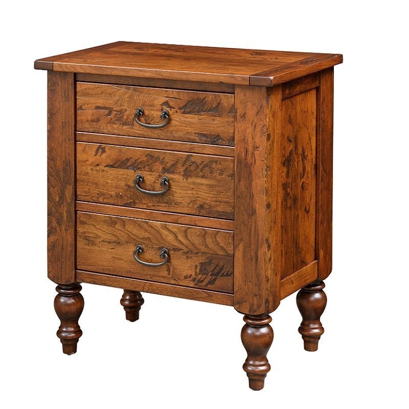 Heavy Distressed Miriam Bedside Chest Night Stand from DutchCrafters