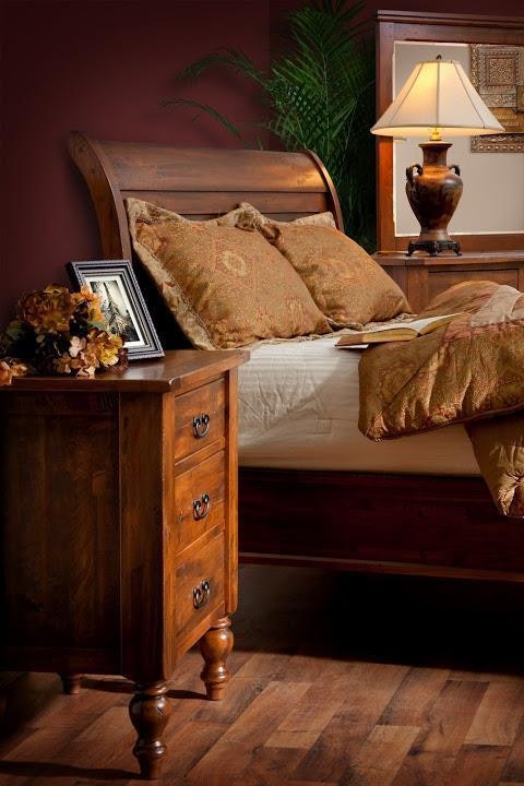 Heavy Distressed Miriam Bedside Chest Night Stand from DutchCrafters