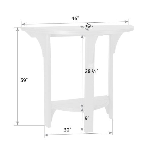 Shoreline Poly 46" Half Round Bar Table from DutchCrafters Amish