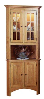 Amish Corner Hutches | Space Saving Dining Storage | DutchCrafters