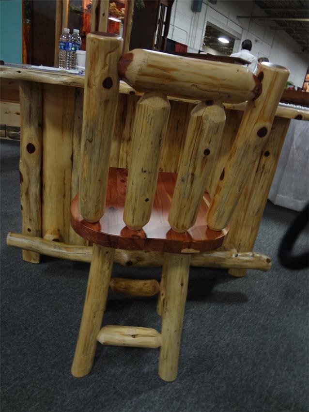 Rustic Swivel Seat Log Bar Stool | Amish Made | DutchCrafters