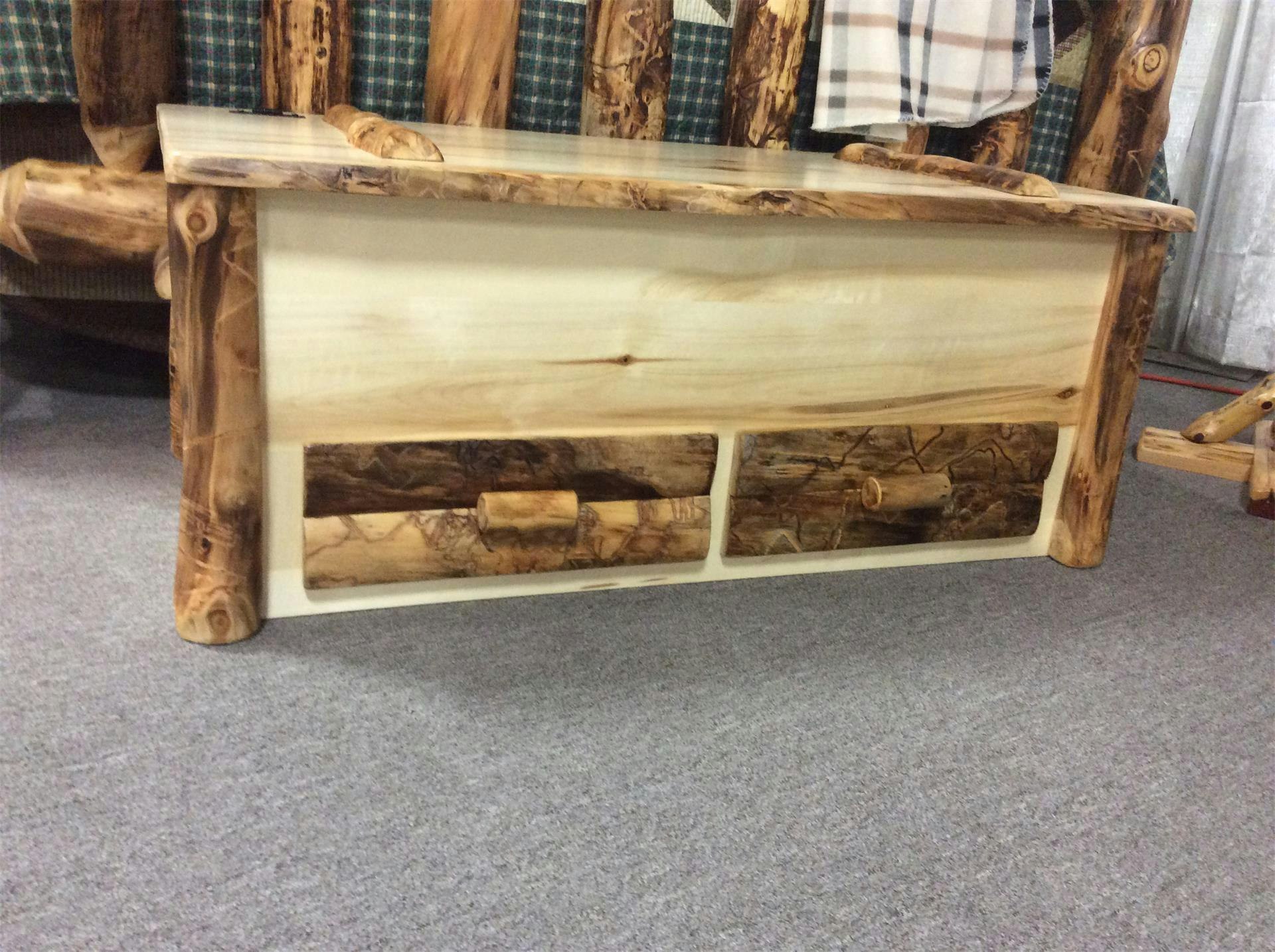 Log Hope Chest With 2 Drawers | Amish Made | DutchCrafters
